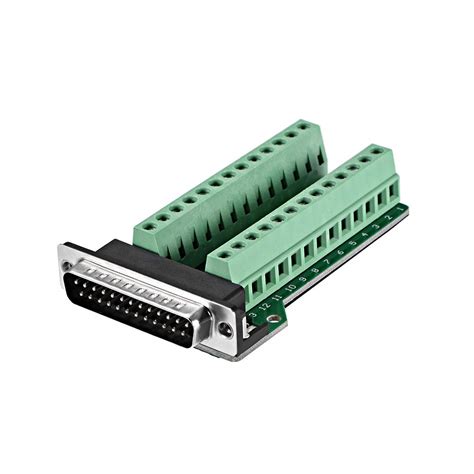 Uxcell D Sub DB Board Connector Pin Row Male Port Solderless Terminal Block Adapter With