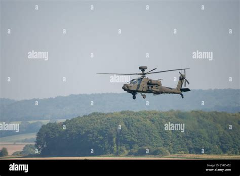 British Army Boeing Apache Attack Helicopter Ah2 Ah64e Ah 64e Armyaircorp In Low Level Flight
