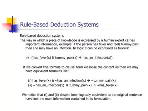 Ppt Rule Based Deduction Systems Powerpoint Presentation Free Download Id4105755
