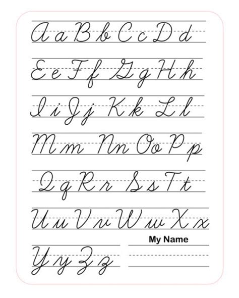 Abc Letters In Cursive