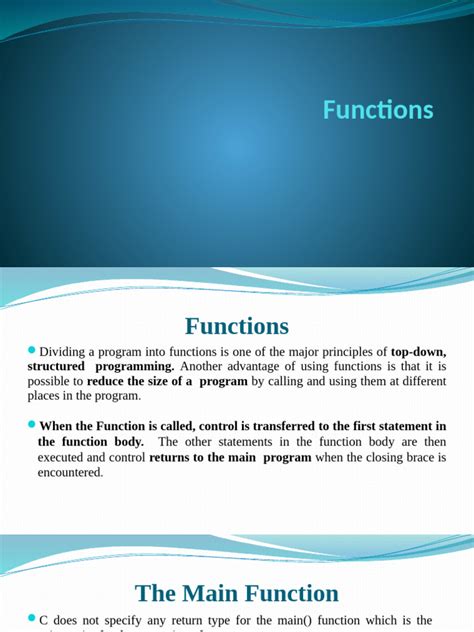 Understanding Functions And Classes In C Pdf Control Flow
