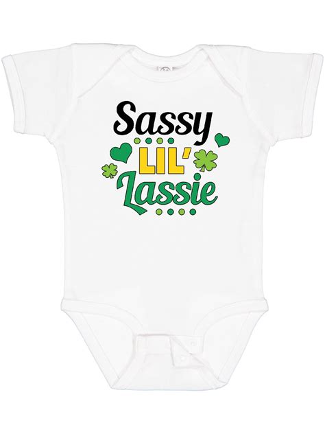 Inktastic Saint Patricks Day Sassy Lil Lassie With Shamrocks Girls