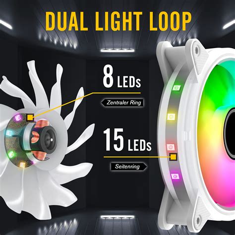 Ezdiy Fab White Moonlight 120mm Rgb Pwm Case Fan