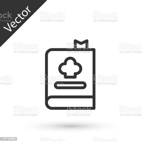 흰색 배경에 격리 된 회색 라인 쿡북 아이콘 요리 책 아이콘 레시피 북 포크와 칼 아이콘 칼 붙이 기호 벡터 고풍스런에 대한 스톡 벡터 아트 및 기타 이미지 Istock