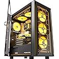 Amazon Com Musetex Atx Pc Case Pwm Argb Fans Pre Installed Computer Case With Opening