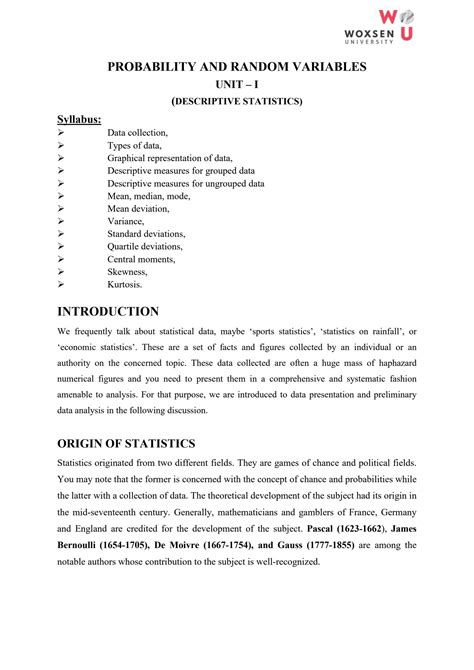 Solution Updated Unit 1 Material Upto Quartile Deviation Studypool