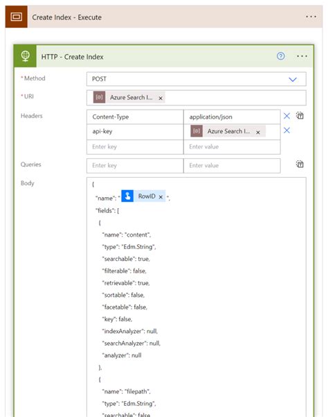 Create Azure Search Index Indexer Run The Indexer And Check Success Status With Power Automate