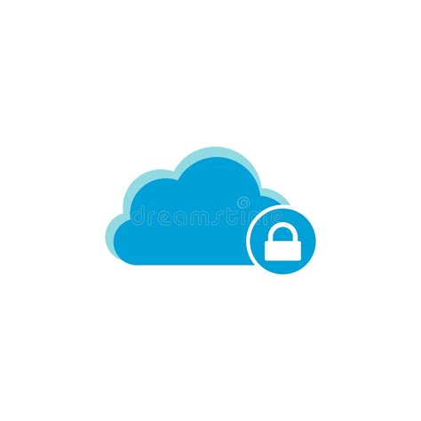 Cloud Computing Icon Lock Icon Stock Vector Illustration Of Network Server