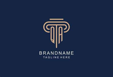 QA Initial Pillar Logo Elegant And Luxury Law Firm Logo Vector Art At Vecteezy
