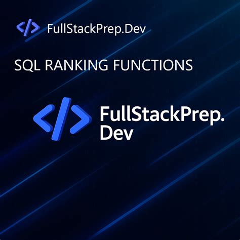 Sql Ranking Functions Rank Denserank Rownumber Fullstackprepdev