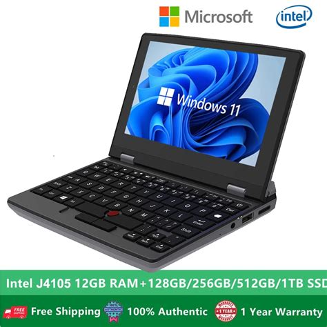 Portable Mini Laptop Windows 11 7 Inch Touch Screen Notebook J4125 12gb ...