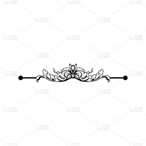 花式文字分割器，矢量复古风格素材 花瓣网