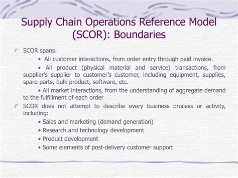 PPT Supply Chain Operations Reference Model SCOR PowerPoint Presentation ID