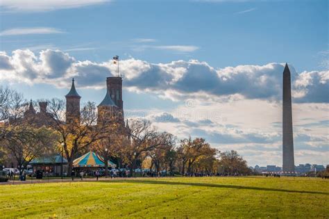 Washington Monument And The Smithsonian Building On The National Mall