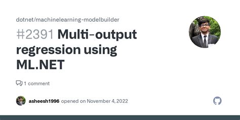 Multi Output Regression Using Mlnet · Issue 2391 · Dotnetmachinelearning Modelbuilder · Github