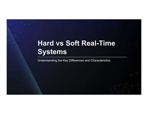 hard vs soft real time systems csc 354 rts pdf