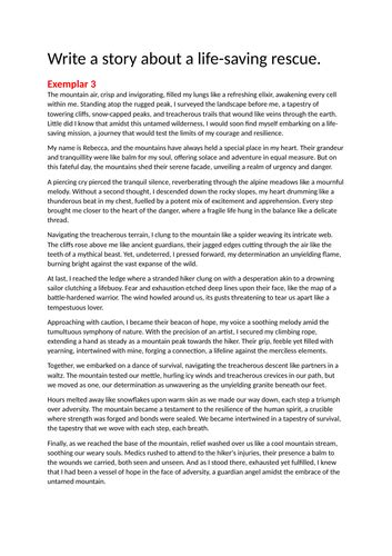 Aqa Language Paper 1 Model Answers 2022 25 Teaching Resources