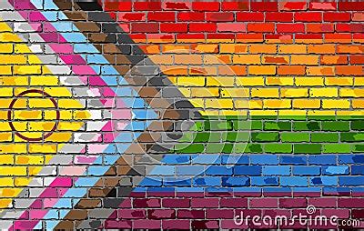 Intersex Inclusive Redesign Of The Progress Pride Flag Vector Illustration CartoonDealer Com