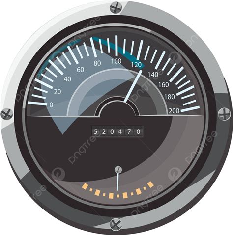 Large Round Speedometer Iconcartoon Style Bar Performance Mile Vector Bar Performance Mile