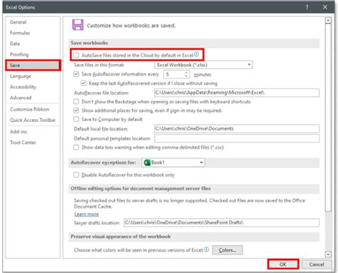 increased control over your workbooks how to turn off autosave in