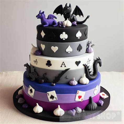 Asexual Pride Wedding Cake