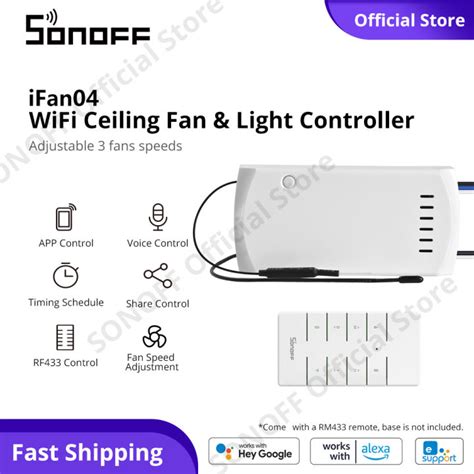 SONOFF IFan Smart Switch WiFi Ceiling Fan And Light Controller EWeLink APP MHz RF Remote