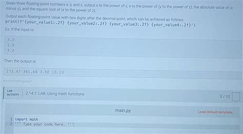 Answered Given Three Floating Point Numbers X Bartleby