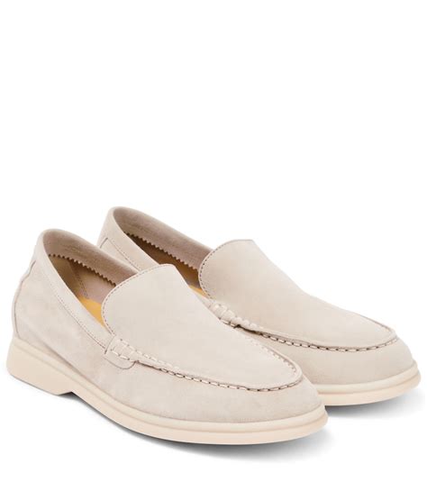 Summer Walk suede loafers in grey - Loro Piana Kids | Mytheresa