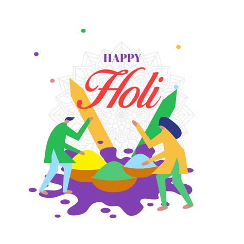 Free Happy Holi Vector Template To Edit Online