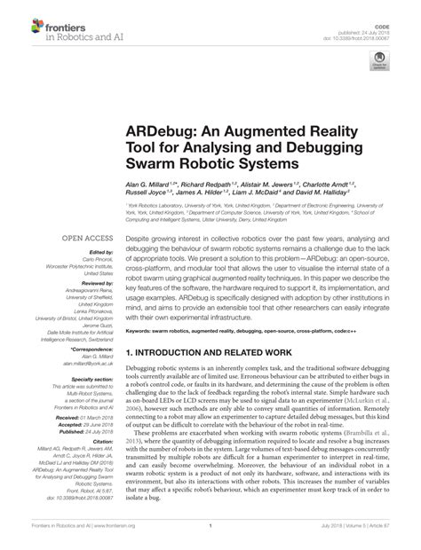 Pdf Ardebug An Augmented Reality Tool For Analysing And Debugging