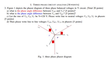 Solved I Three Phase Circuit Analysis 30 Points] 3 Figure