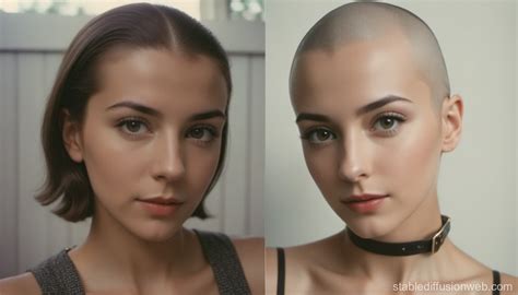Bald Head Transformation Attractive Young Woman Stable Diffusion Online