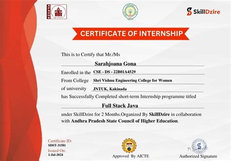 Sarahjoana Gona On Linkedin Fullstackdeveloper Java Internship Skilldzire Webdevelopment