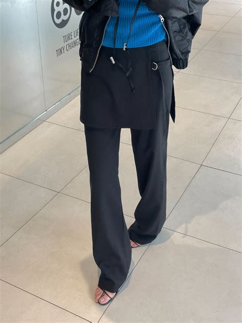 비너블 랩 스커트 레이어드 팬츠 2 Color