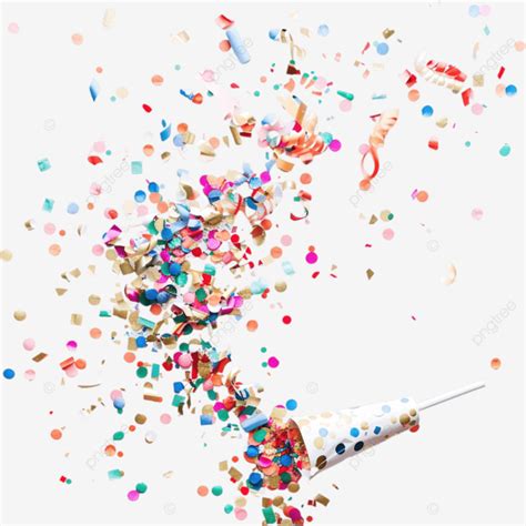 흰색 배경에 색종이 조각이 있는 파티 포퍼 색종이 조각 폭죽 사육제 Png 일러스트 및 이미지 에 대한 무료 다운로드 Pngtree