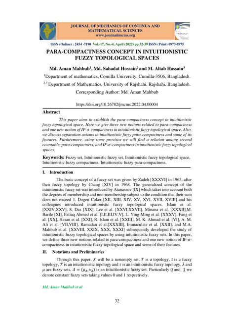 Pdf On Some Kinds Of Compactness In Intuitionistic Fuzzy Topological