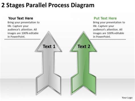 2 Stages Parallel Process Diagram Ppt Best Business Plan Templates PowerPoint Slides