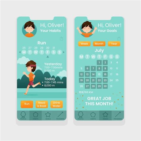 Приложение для отслеживания целей и привычек Бесплатно векторы