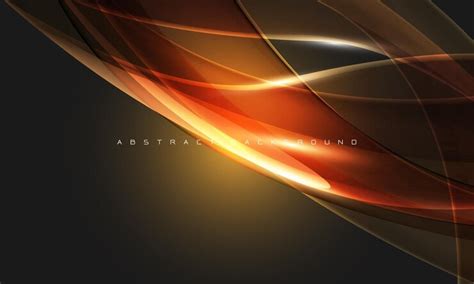 Premium Vector Abstract Orange Glass Glossy Curve Wave On Grey Design Modern Luxury Futuristic