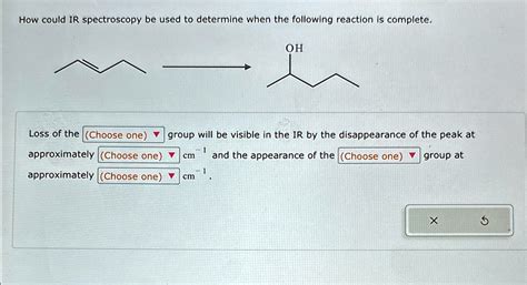 Solved How Could Ir Spectroscopy Be Used To Determine When The