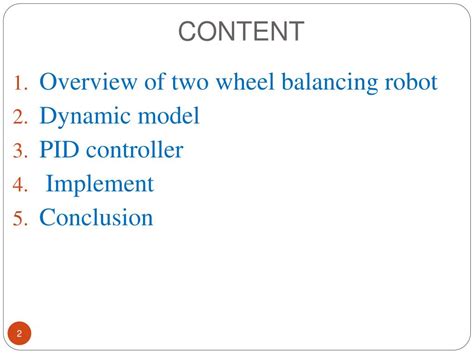 Ppt Two Wheels Self Balancing Robot Powerpoint Presentation Free Download Id6551672
