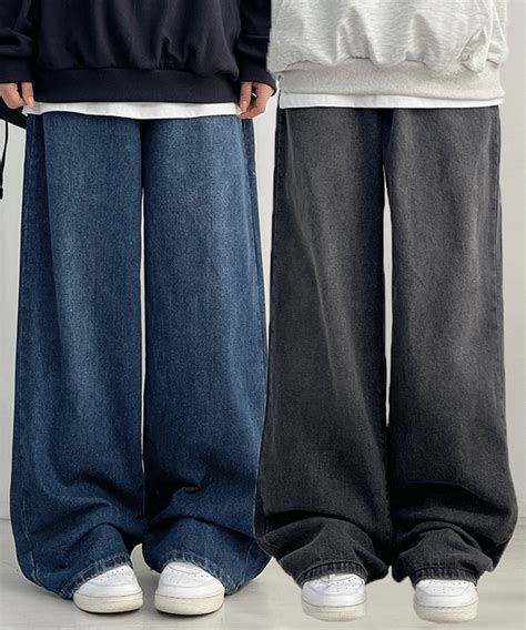 핏보장 코카 밴딩 와이드 데님 팬츠 청바지 데님팬츠 와이드데님팬츠 와이드청바지 와이드핏 와이드팬츠 와이드바지 통바지 힙한 롱팬츠 긴바지 가을청바지 가을데님팬츠 오버핏 오퍼핏