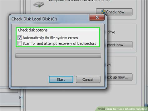 Ways To Run A Chkdsk Function WikiHow