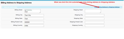 Salesforce Activities Copying Billing Address To Shipping Address