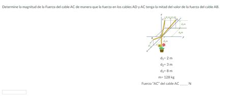[solved] Determine La Magnitud De La Fuerza Del Cable Ac