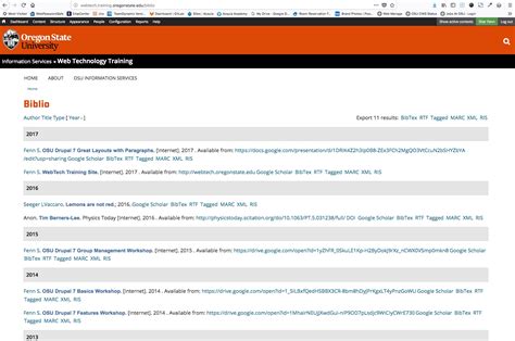 General Osu Drupal 7 Web Technology Training Oregon State University