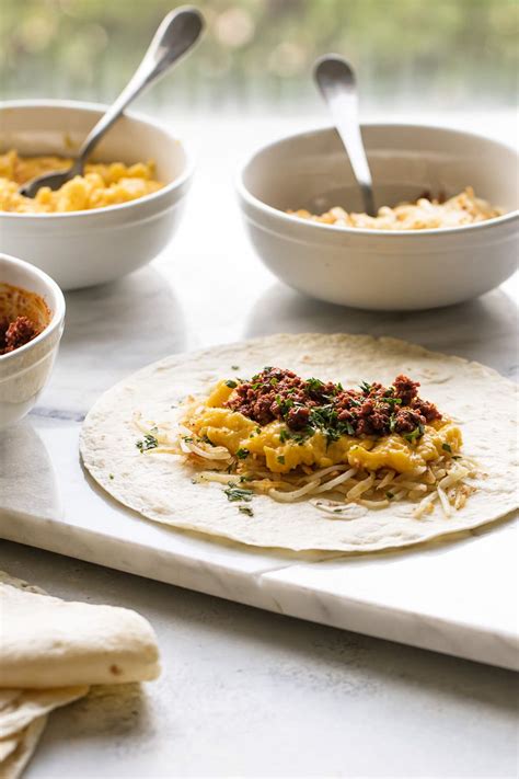 Chorizo Breakfast Burritos Girl Gone Gourmet