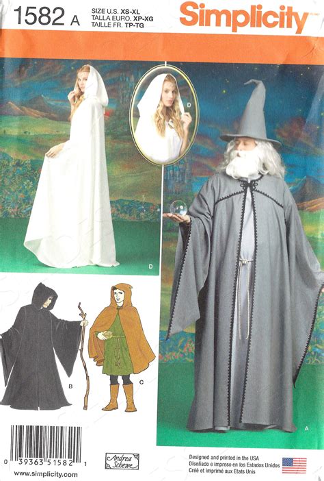 Uncut Simplicity Sewing Pattern 11579 10726 H0132 1582 Witch And Cape