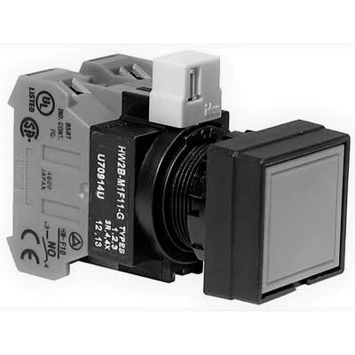 IDEC Corporation HW B M F W EXXXXX SWITCH HW PB Sqr Flsh Mom NO EM RS