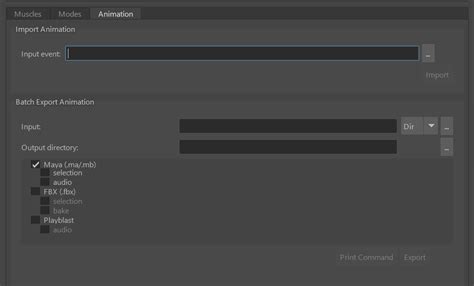 importing exporting animation maya